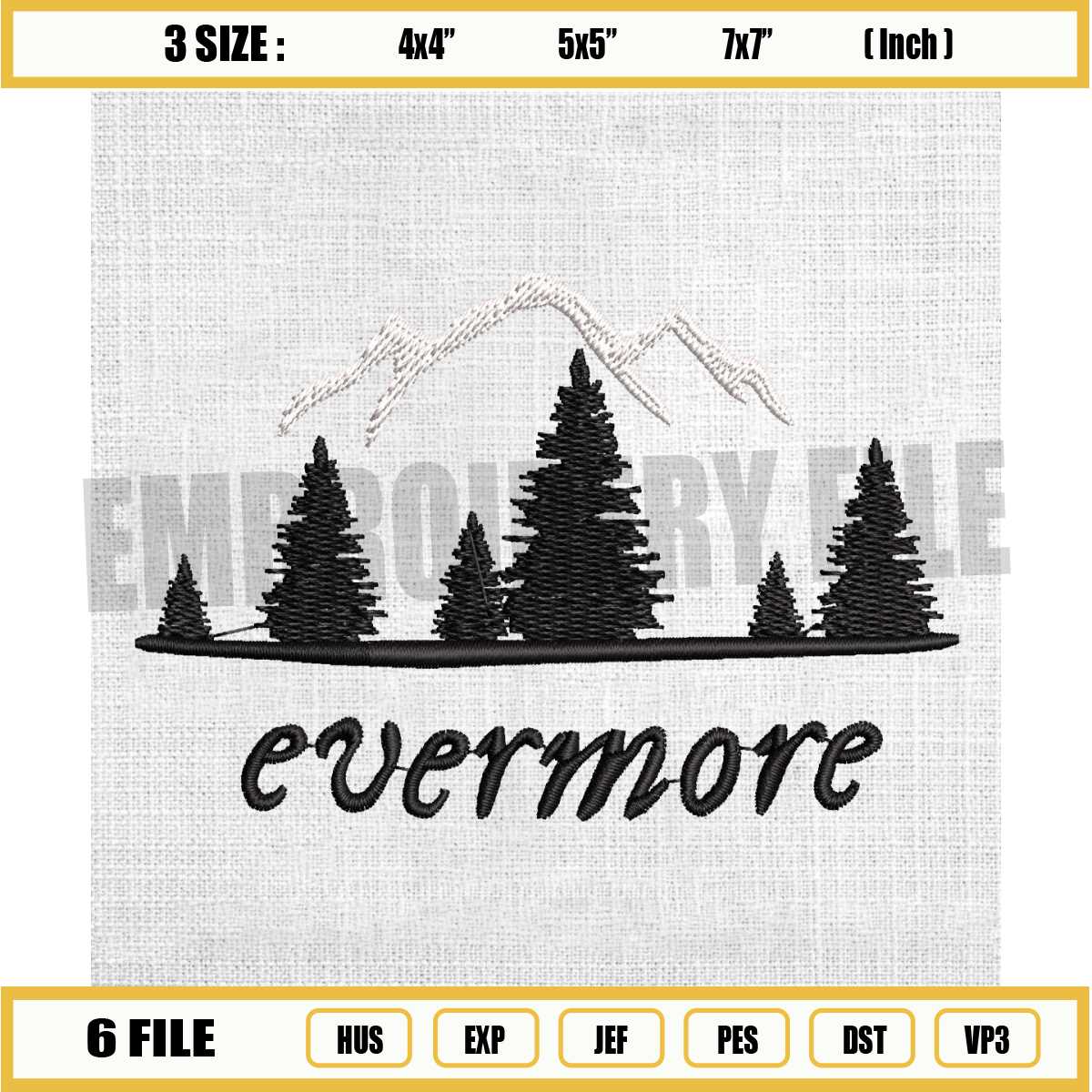 Evermore Track List Embroidery Design, Taylor Swift Song Emb | Inspire ...