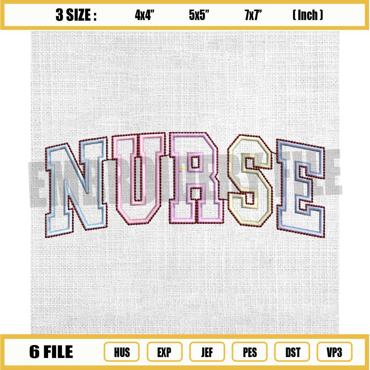 Nurse Applique Machine Embroidery Design, Nursing Embroidery | Inspire ...