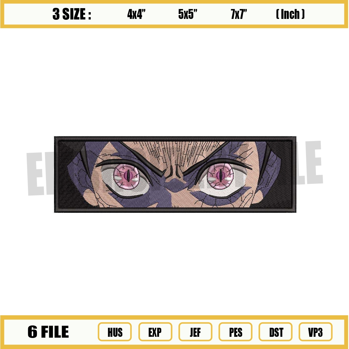 Demon Slayer Kamado Nezuko Eyes Embroidery File svg | Inspire Uplift