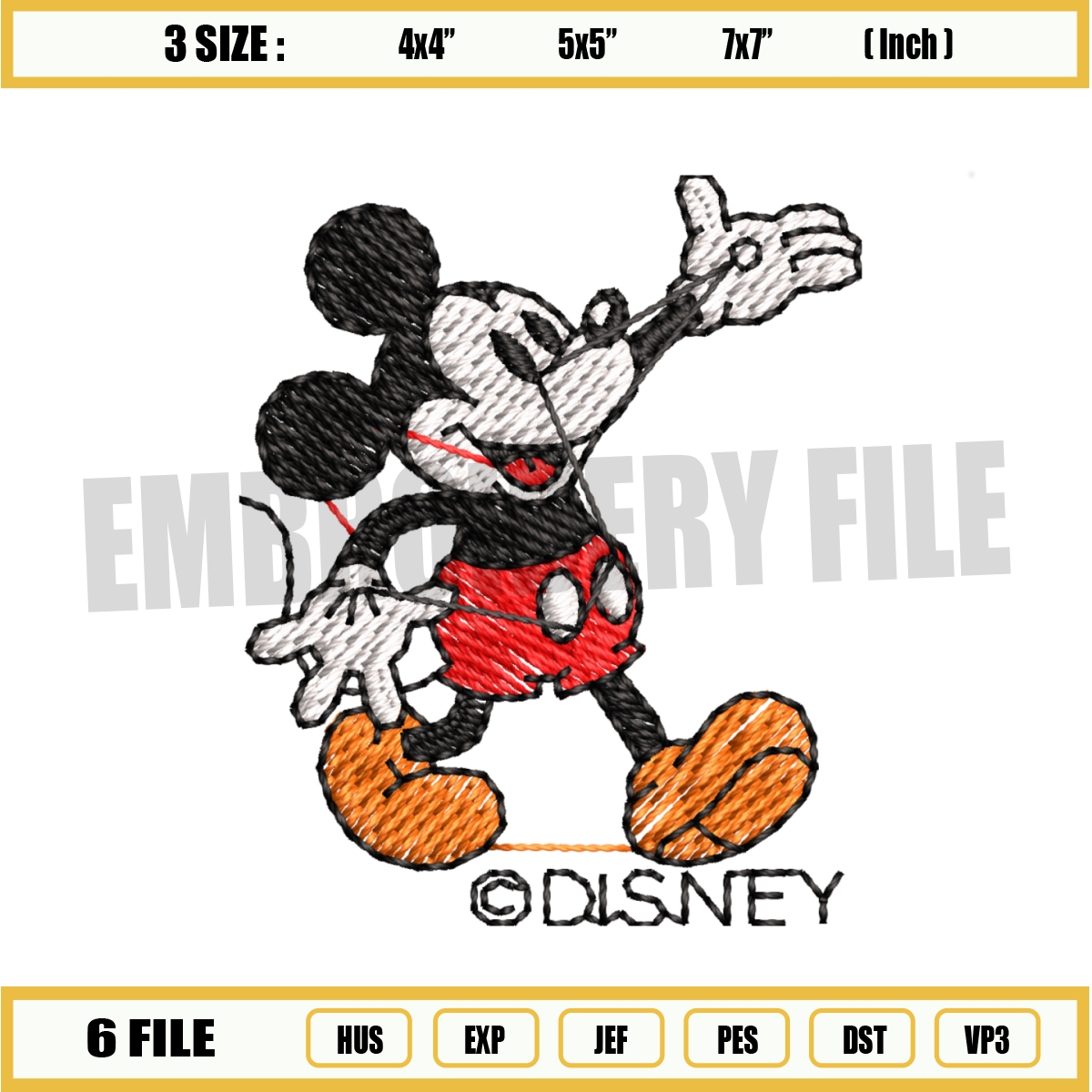 Mickey Disney Machine Embroidery Designs ,png - Inspire Uplift