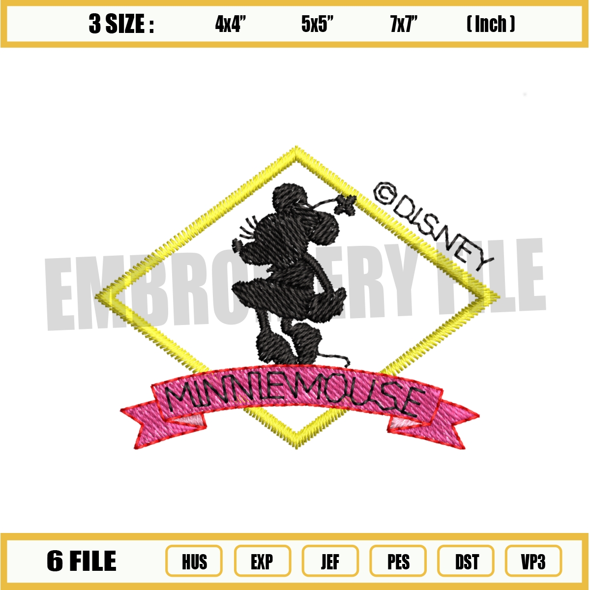 Minnie Mouse Logo Disney Embroidery ,png - Inspire Uplift