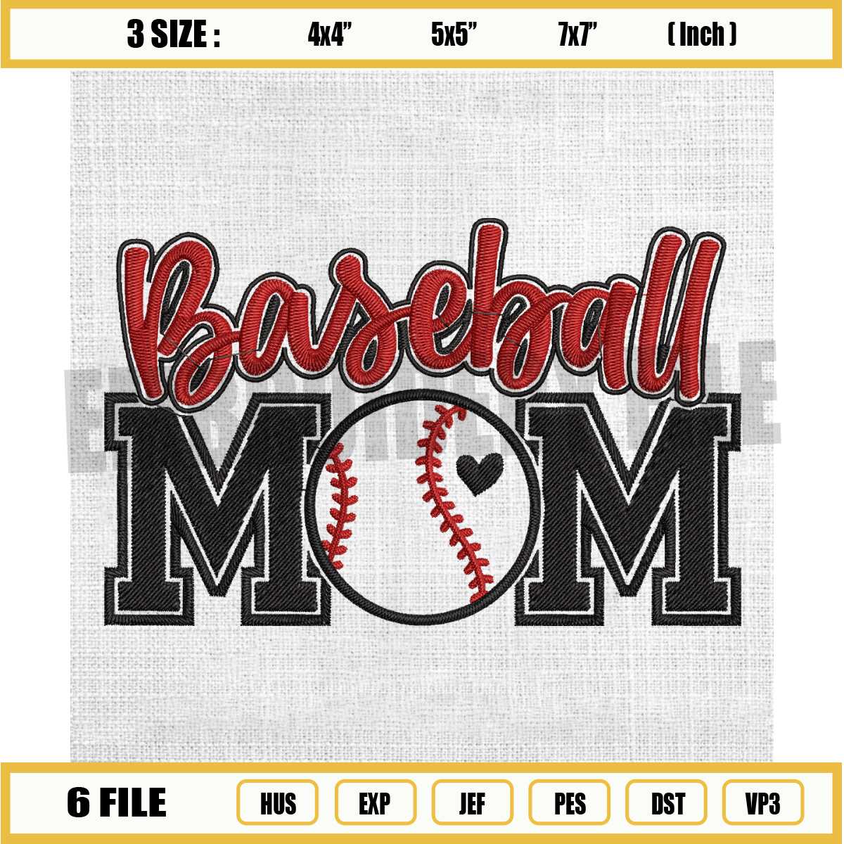 Baseball Mom Embroidery Design, Mother Day Embroidery, Sport | Inspire ...
