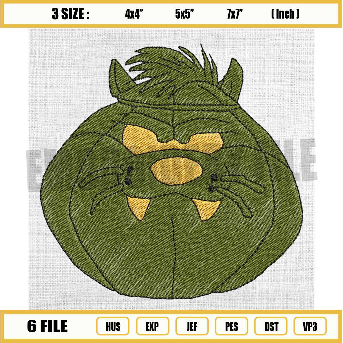 Tasmanian Devil Head Embroidery Design, Disney Characters Em | Inspire ...