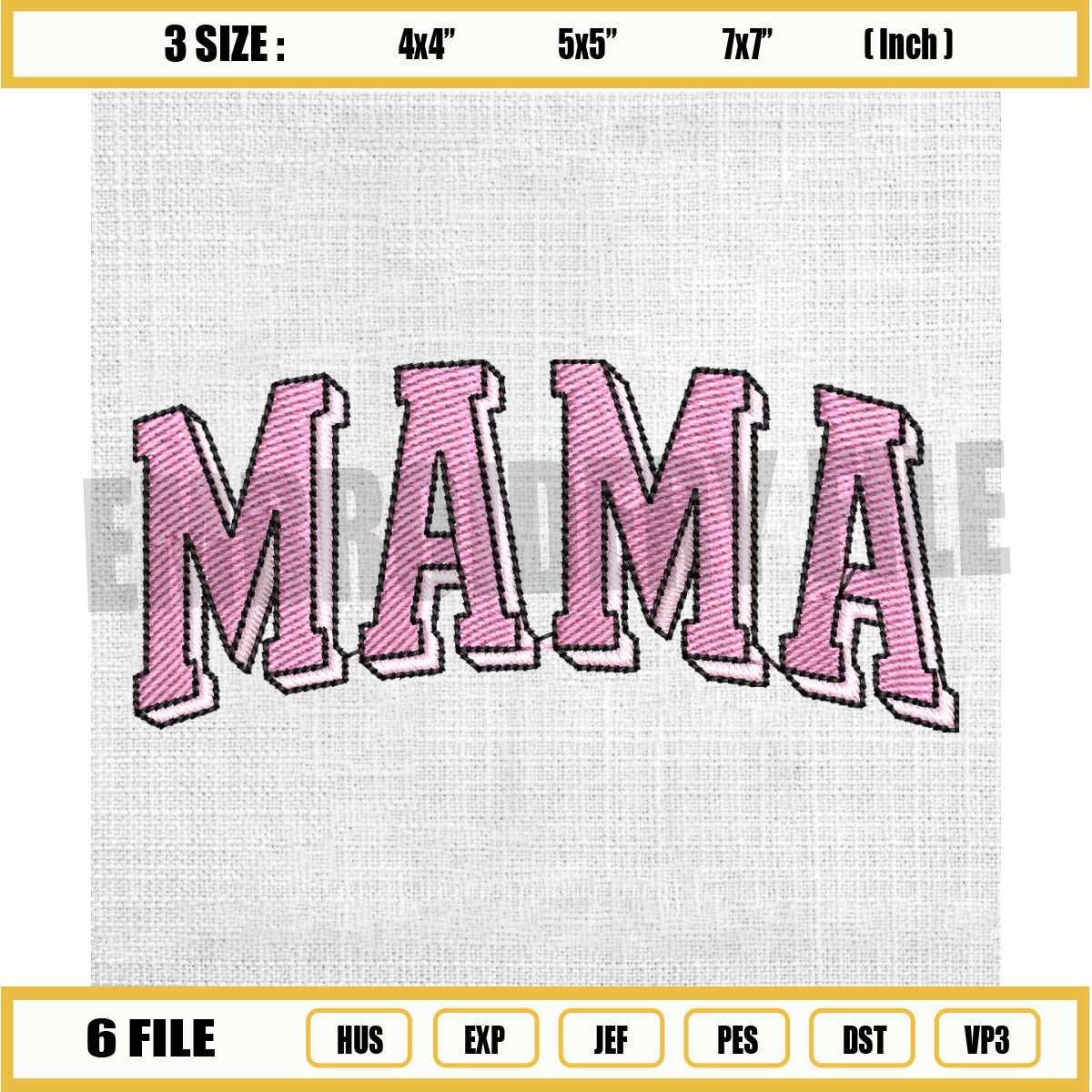Mama Machine Embroidery Design, Mother's Day Embroidery, Mom | Inspire ...