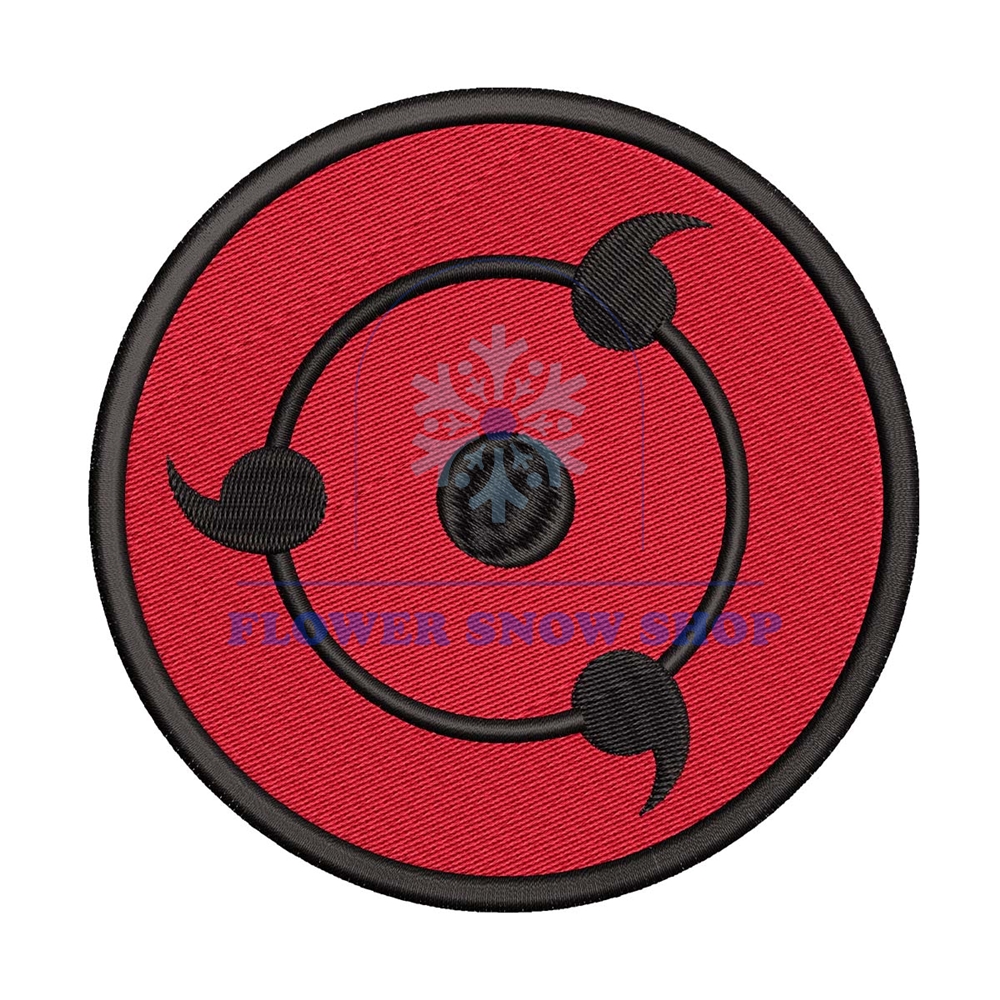 Three Tomoe Sharingan Symbol Embroidery File | Inspire Uplift