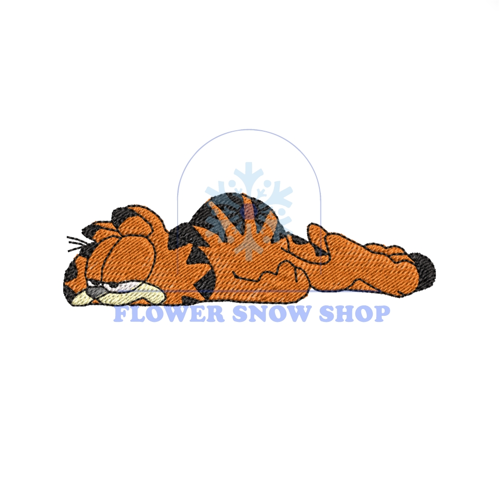 The Lazy Cat Garfield Embroidery Design - Inspire Uplift