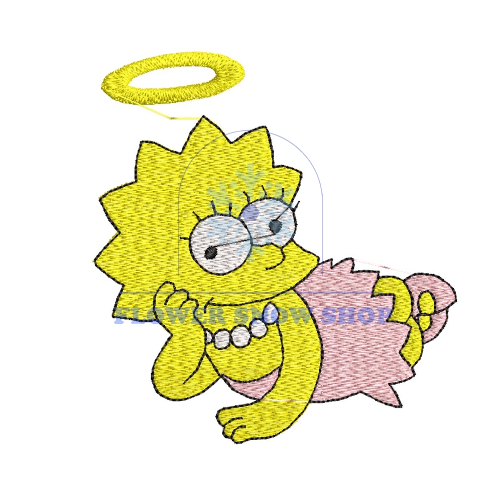 Lisa The Simpsons Family Embroidery Png | Inspire Uplift