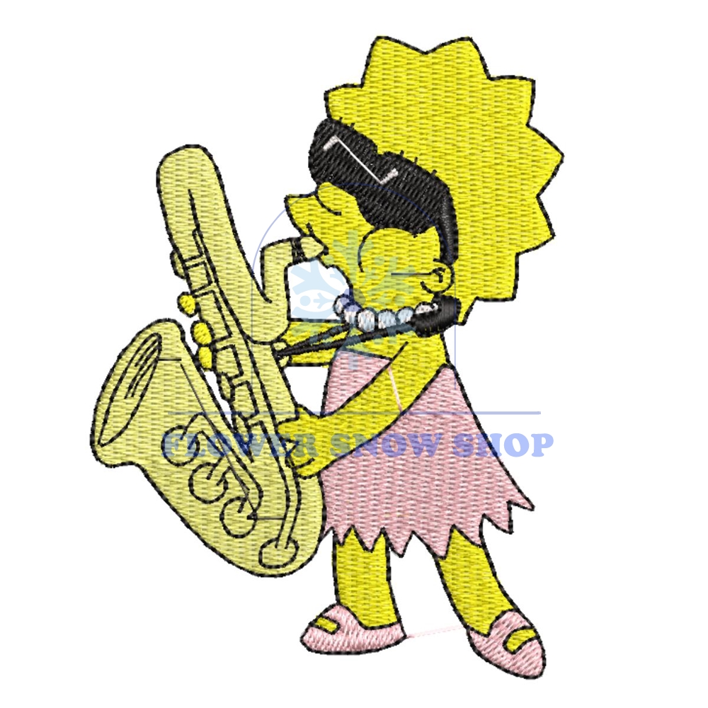 The Simpsons Lisas Sax Embroidery Png | Inspire Uplift