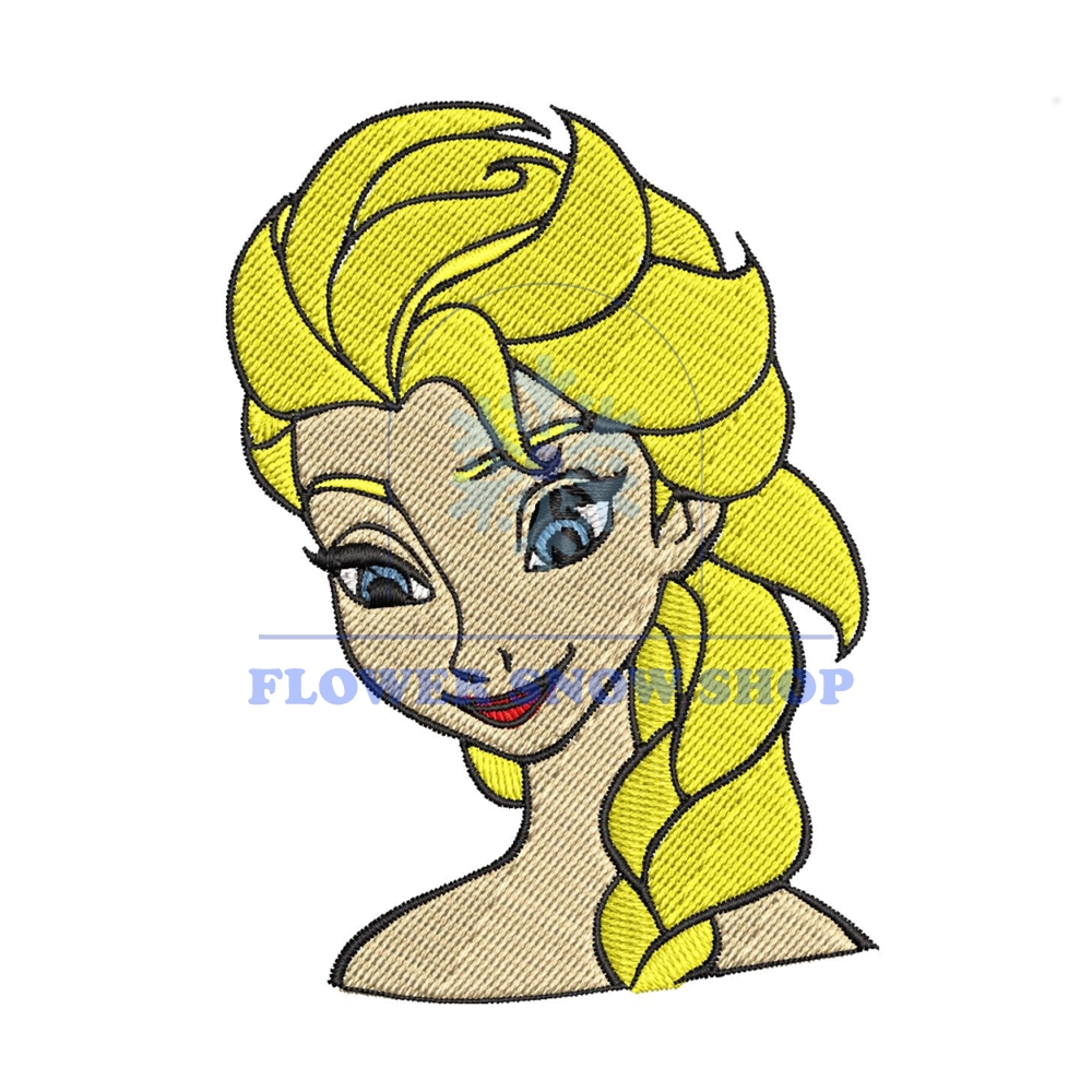 Frozen Princess Elsa Head Embroidery Png | Inspire Uplift
