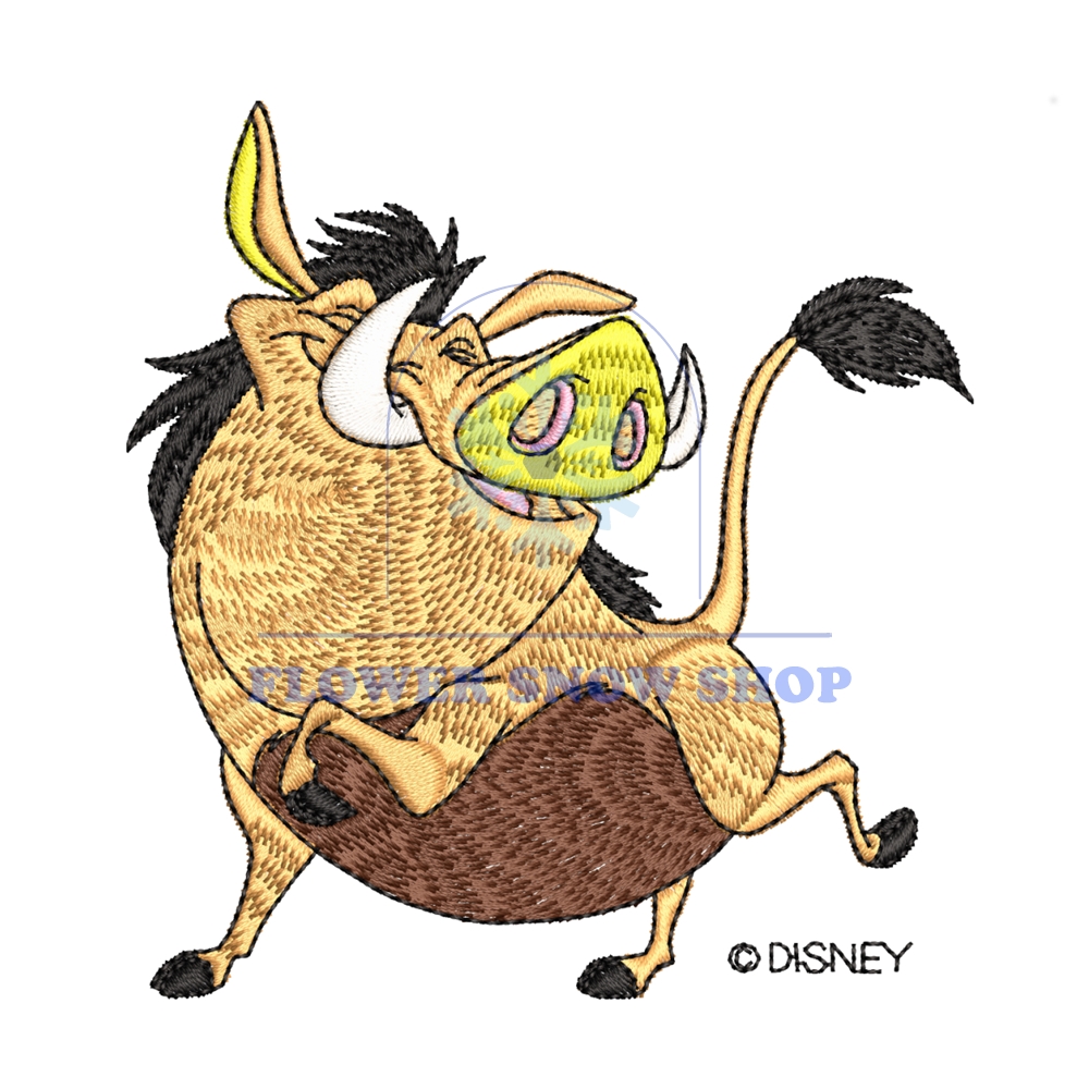 The Lion King Warthog Pumbaa Embroidery - Inspire Uplift