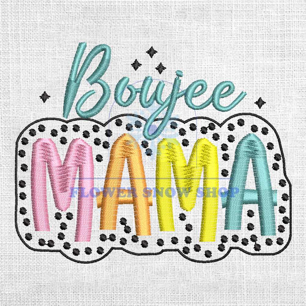 Boujee Mama Machine Embroidery Design | Inspire Uplift