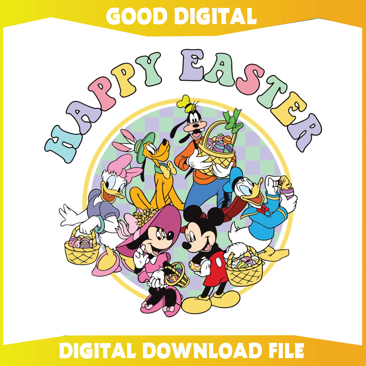 Happy Easter Mickey Minnie And Friends SVG - Inspire Uplift