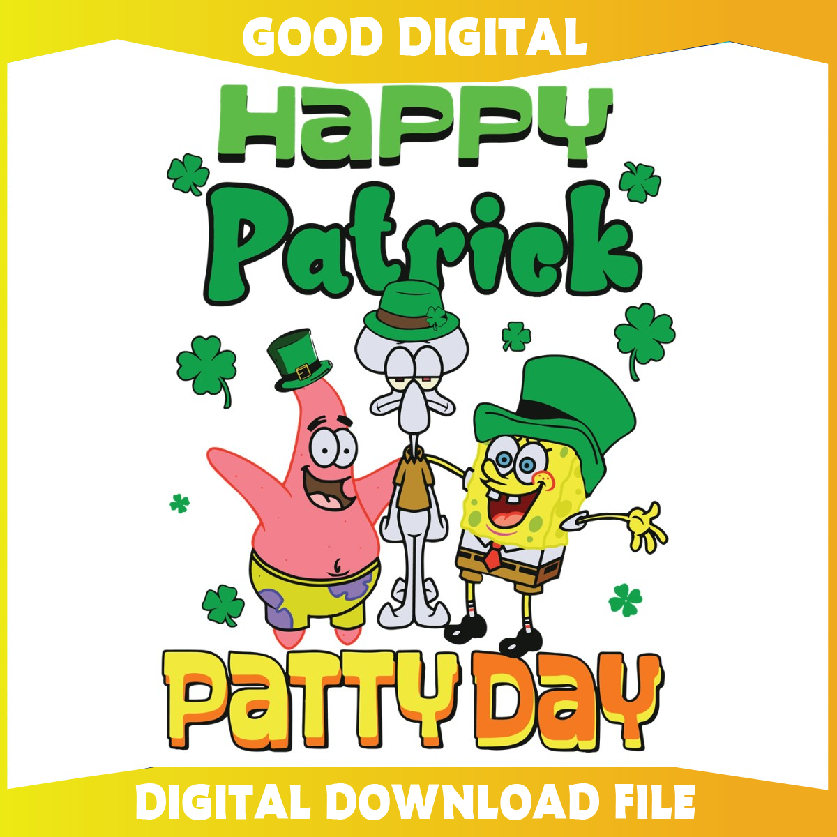 Happy Patrick Patty Day Spongebob SVG | Inspire Uplift