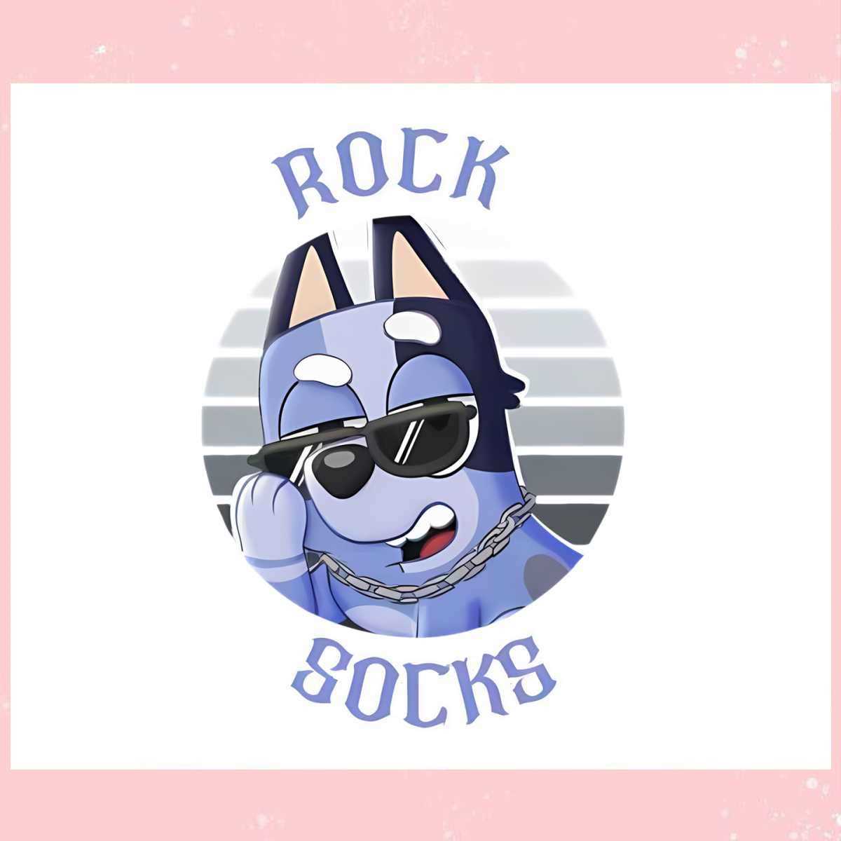 Bluey Rock Socks Cartoon Character ,Trending, Mothers day sv | Inspire ...