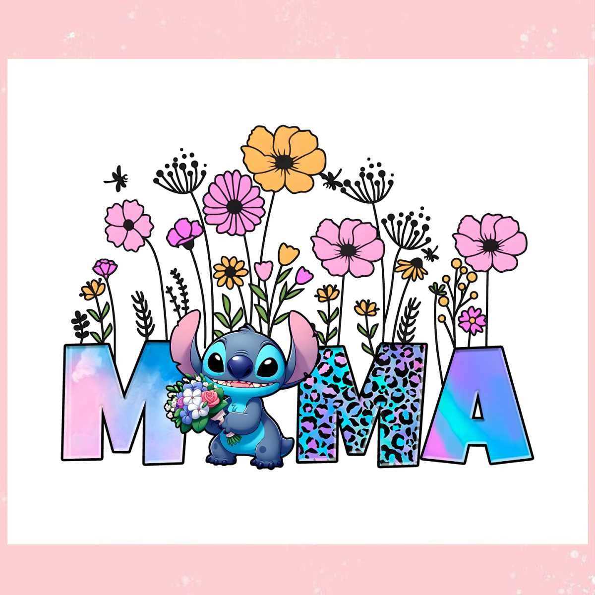 Floral Mama Stitch Happy Mothers Day ,Trending, Mothers day | Inspire ...
