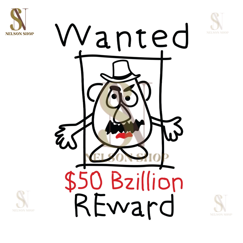 Mr Potato Head Wanted Poster SVG | Inspire Uplift