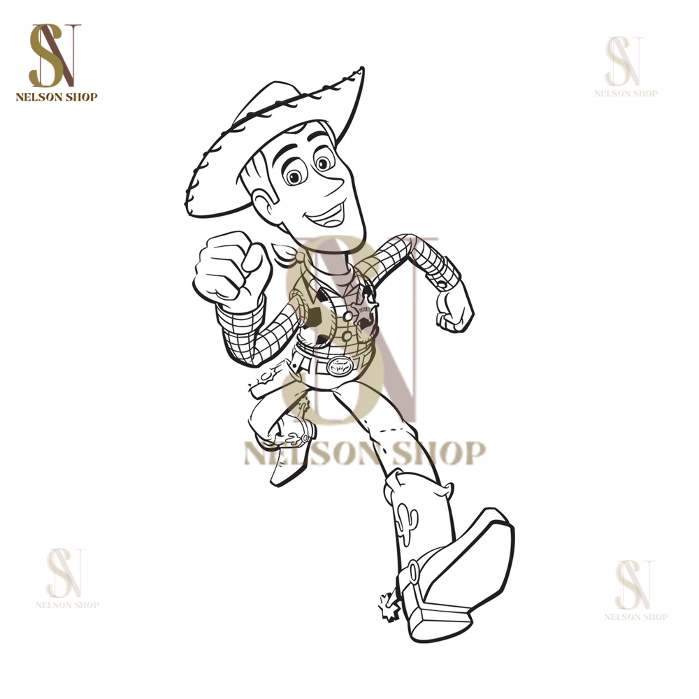 Disney Cartoon Toy Story Character Sheriff Woody Run Toy Sil | Inspire ...