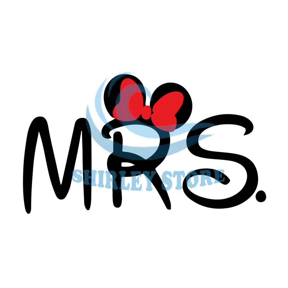 Mrs. Bride Minnie Mouse Red Bow Disney Wedding SVG | Inspire Uplift