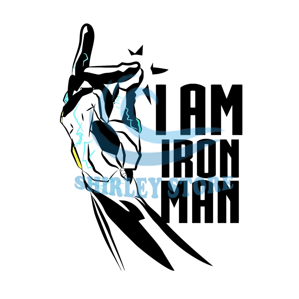 I Am Iron Man Avengers Snapping Hand SVG | Inspire Uplift