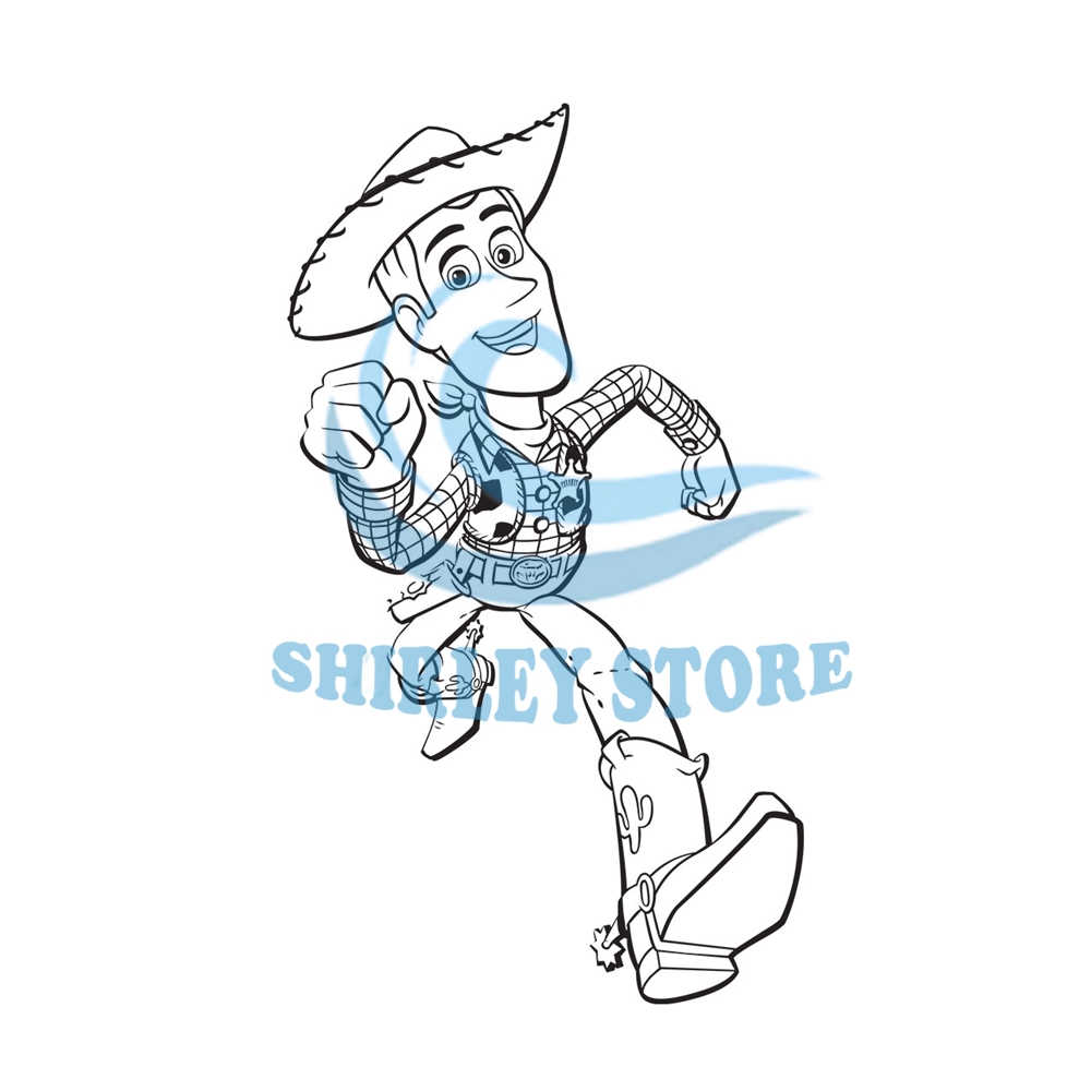 Disney Cartoon Toy Story Character Sheriff Woody Run Toy Sil | Inspire ...
