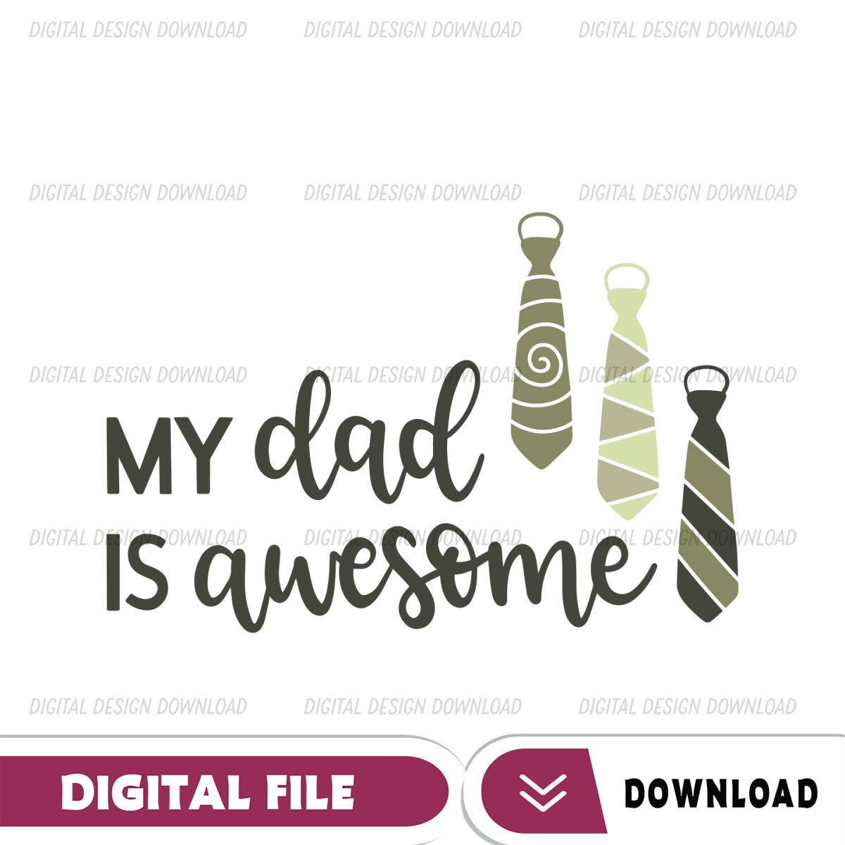 My Dad Is Awesome Fathers Day Svg | Inspire Uplift