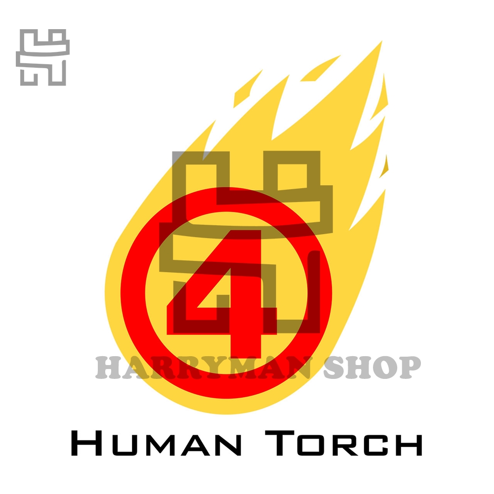 Avengers Superhero Human Torch Logo SVG | Inspire Uplift