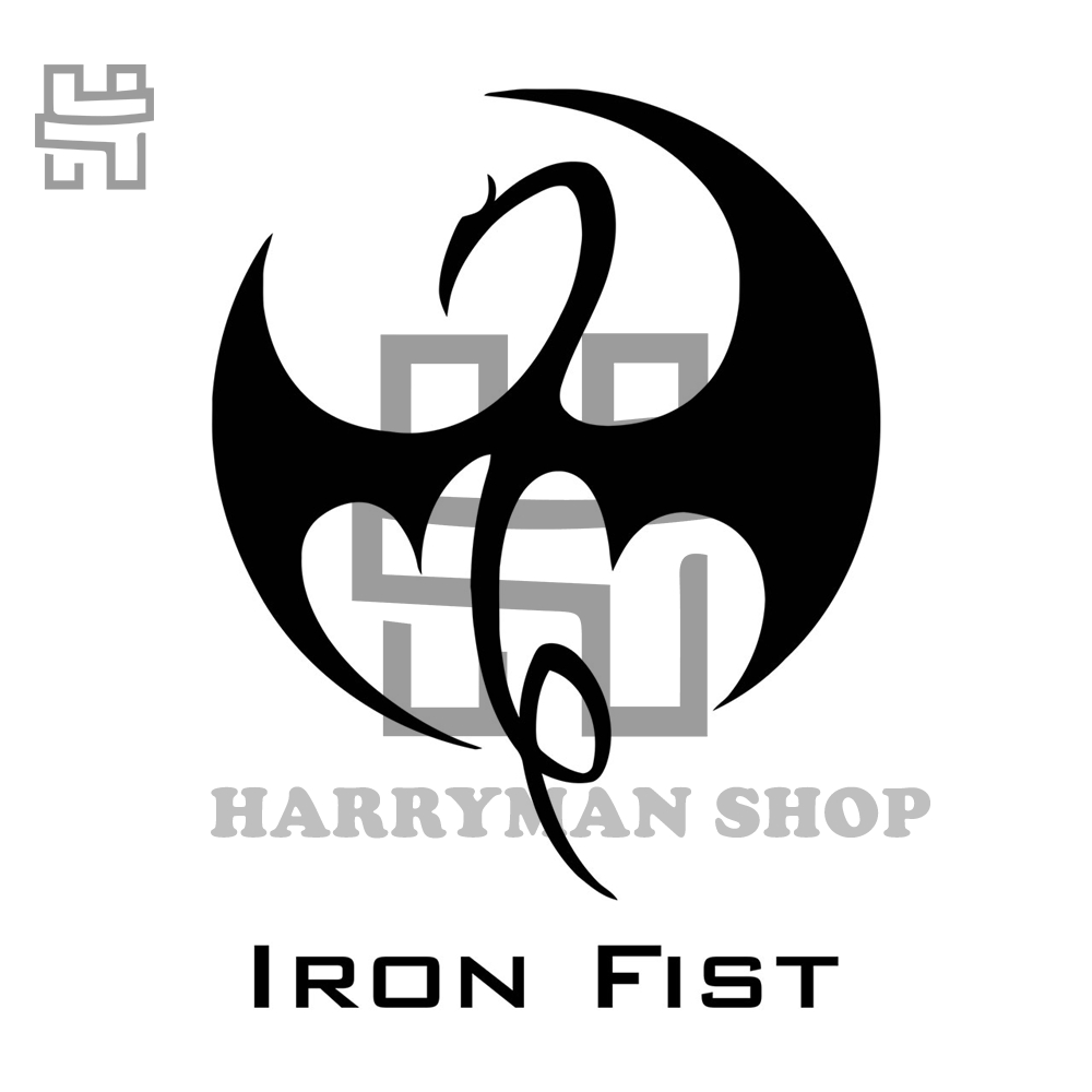 Avengers Superhero Iron Fist Logo SVG | Inspire Uplift