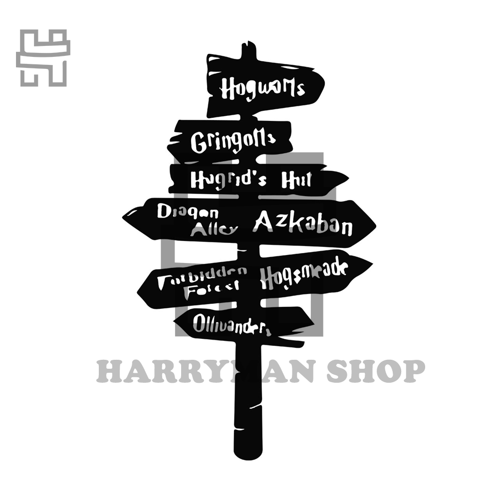 Harry Potter Hogwarts School Road Pointer SVG | Inspire Uplift