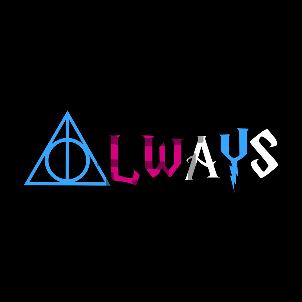 Always Blue Purple Deathly Hallows Symbol SVG | Inspire Uplift