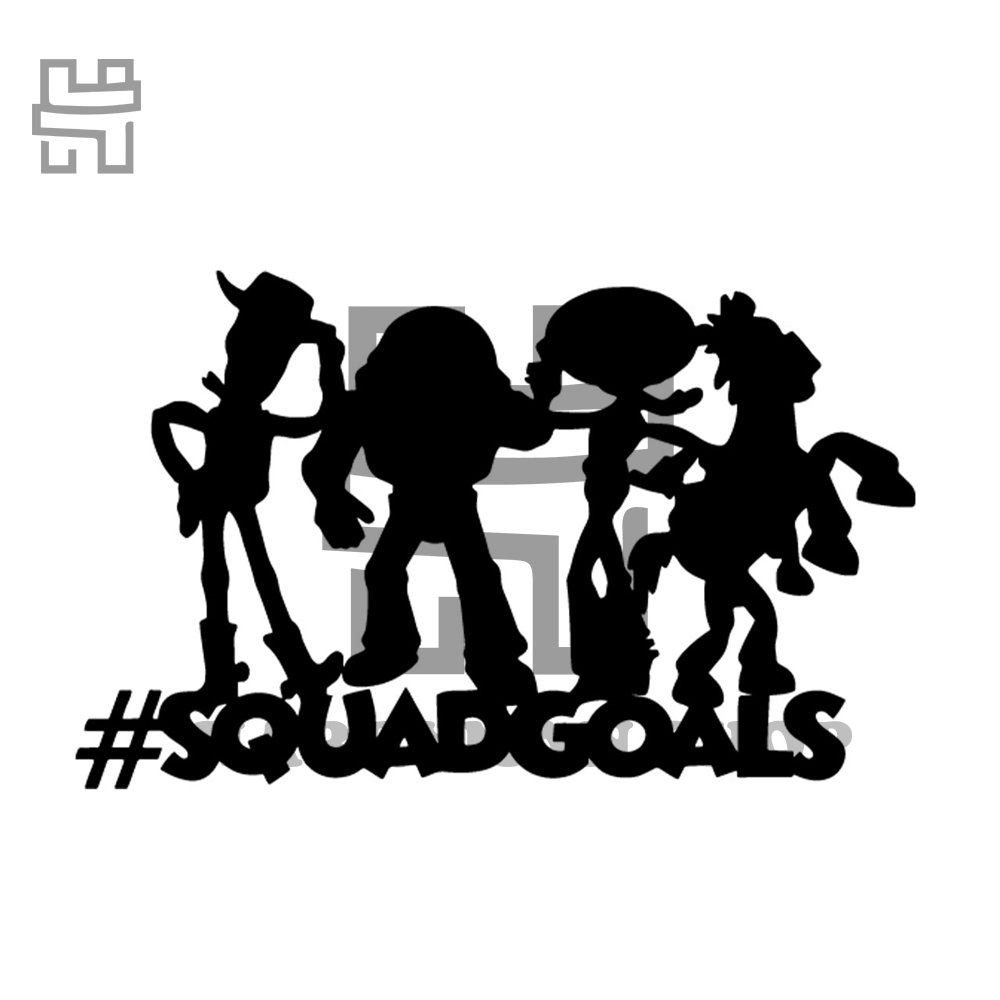 Disney Pixar Cartoon Toy Story Squadgoals Silhouette Vector | Inspire ...