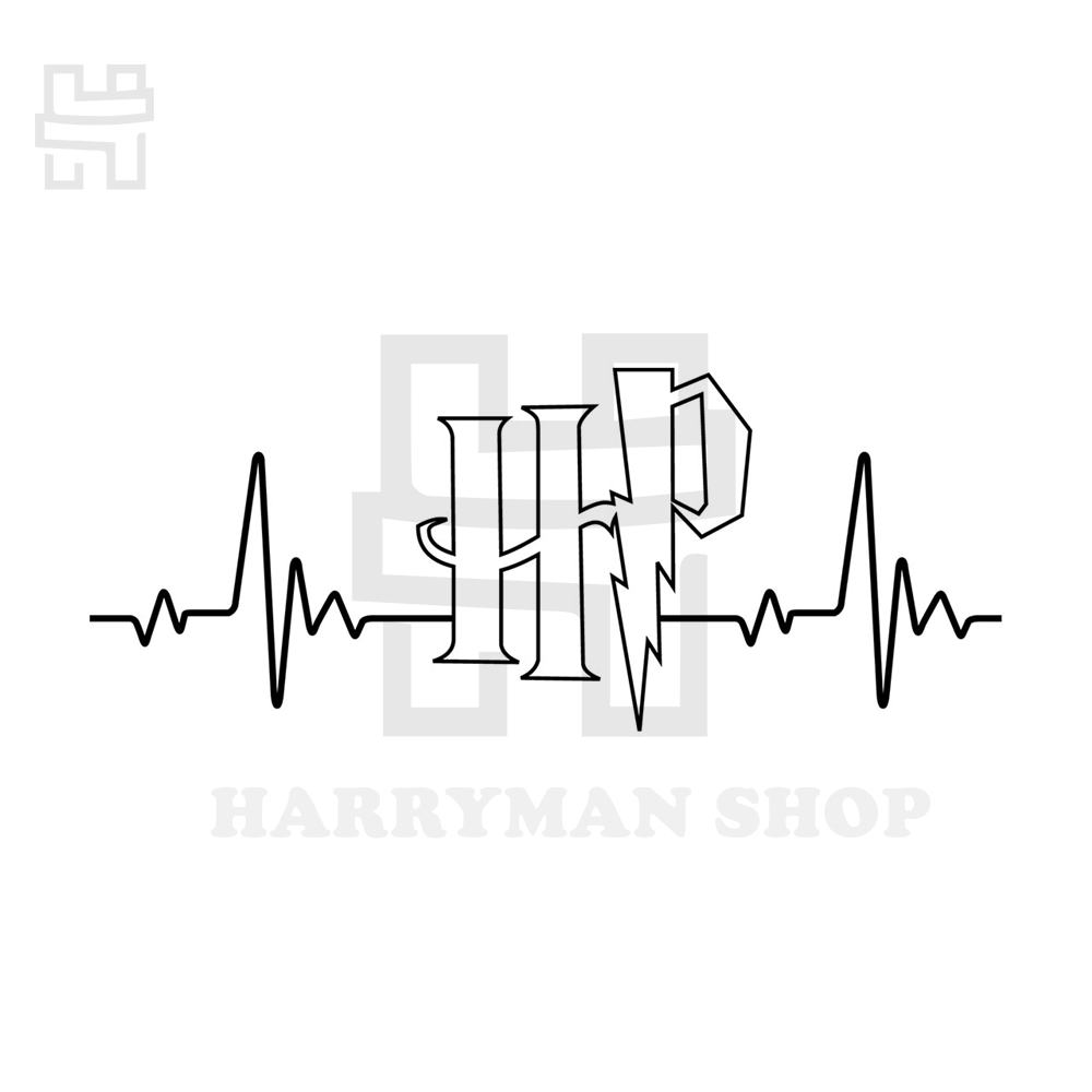 HP Harry Potter Logo Heartbeat SVG Vector | Inspire Uplift