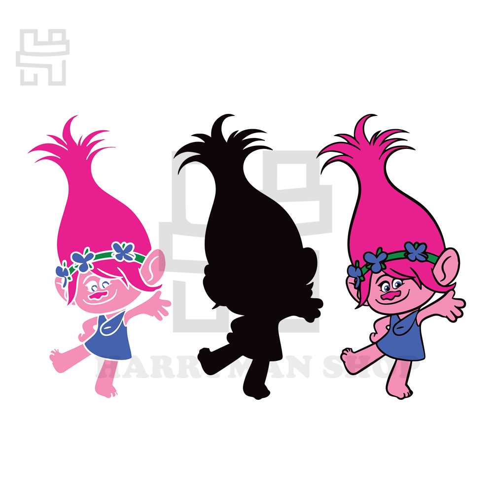 Poppy Trolls SVG, svg, Png, Cricut, Silhouette Cut File, Ins | Inspire ...