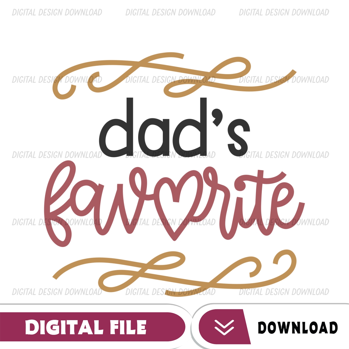 Happy Fathers Day Dad's Favorite SVG - Inspire Uplift