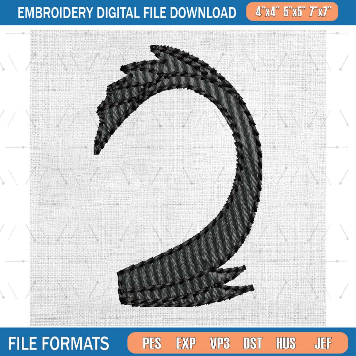 Toothless Dragon Tail Disney Embroidery Design | Inspire Uplift