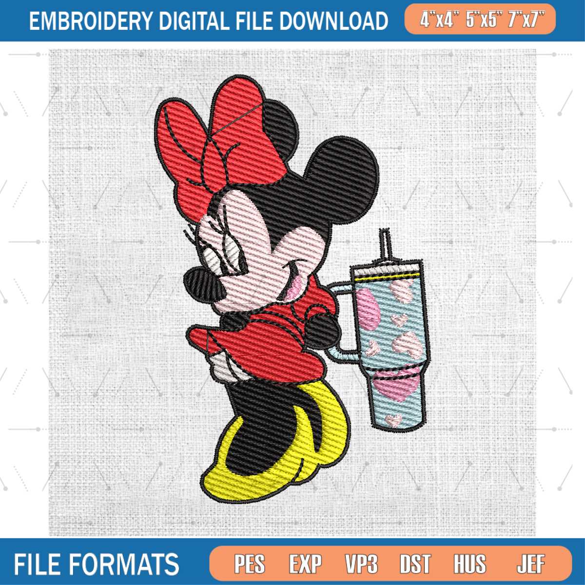 Disney Minnie Mouse Stanley Cup Embroidery | Inspire Uplift