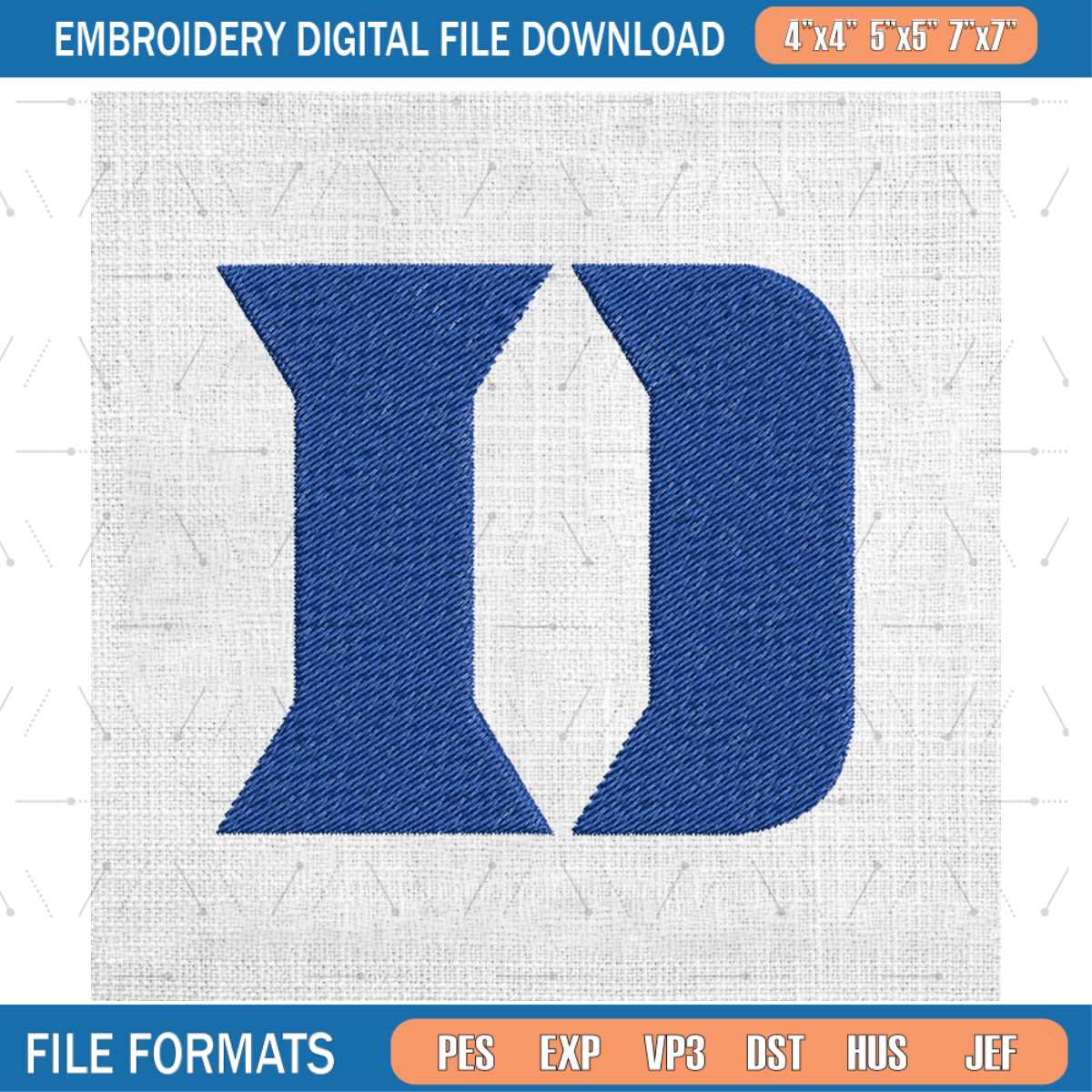 Duke Blue Devils NCAA Logo Embroidery Design | Inspire Uplift