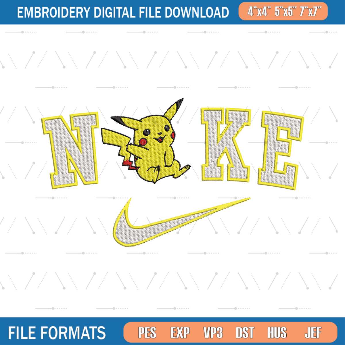 Nike pikachu embroidery design, Pokemon embroidery, Nike des | Inspire ...