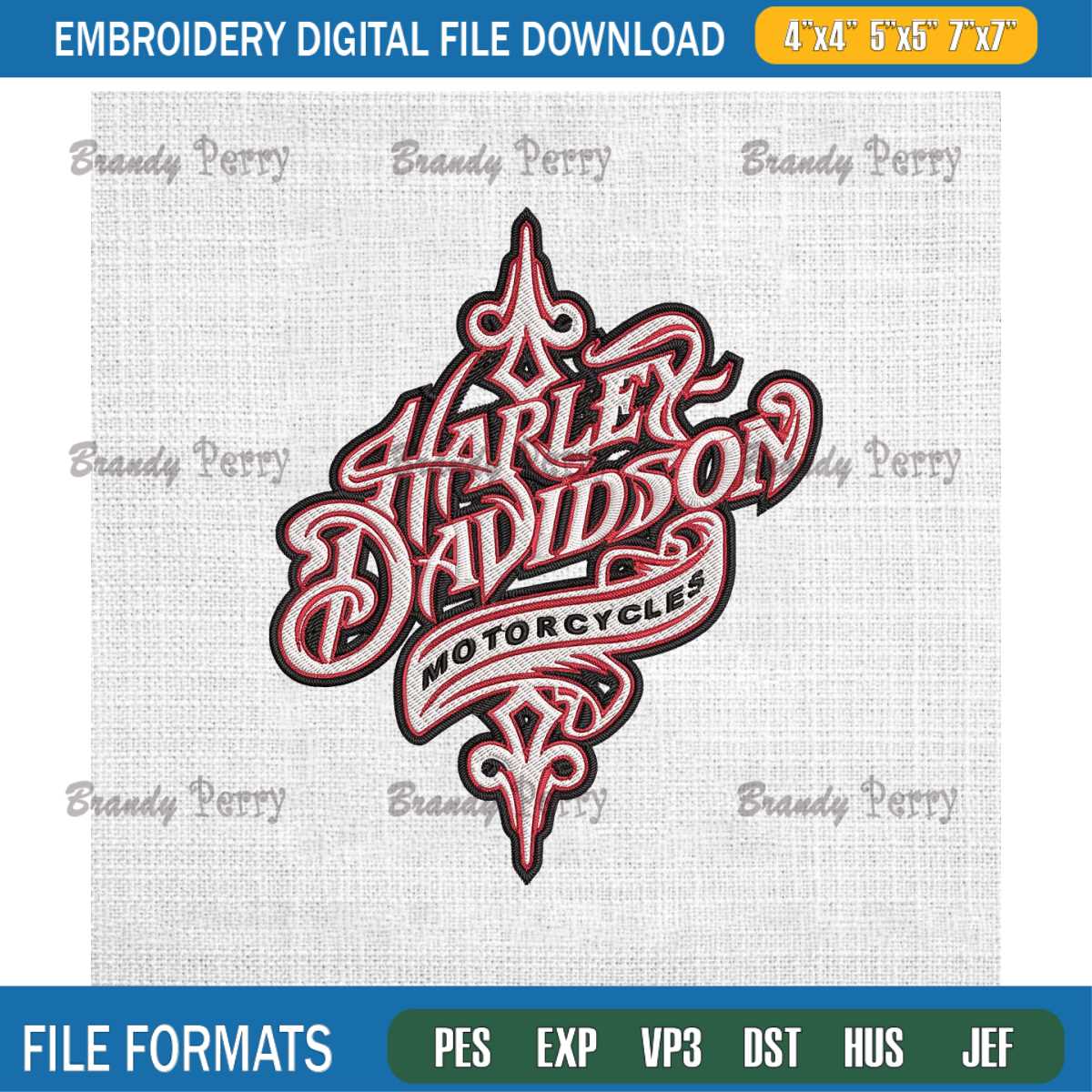 Harley Davidson Motorcycles Embroidery Files | Inspire Uplift
