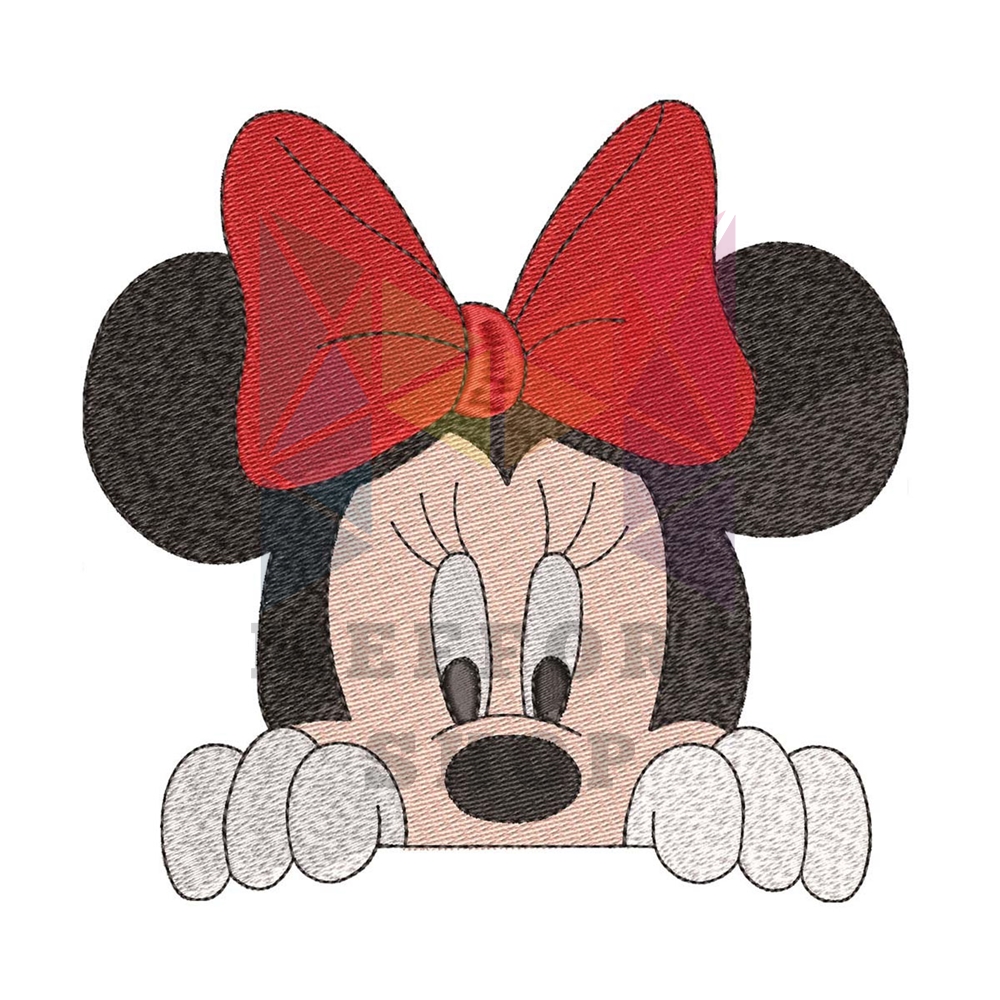 Minnie Mouse Head Logo Embroidery,png - Inspire Uplift