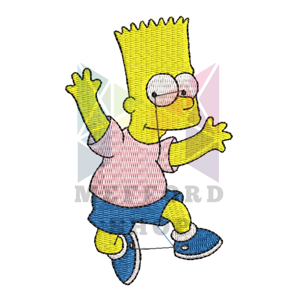 Bart Simpson Boy Embroidery Png - Inspire Uplift