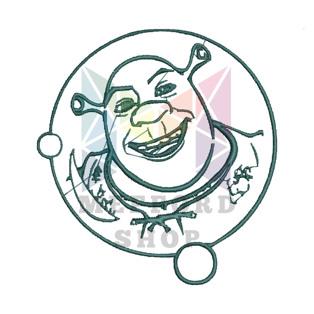 Green Design Shrek Embroidery Png | Inspire Uplift