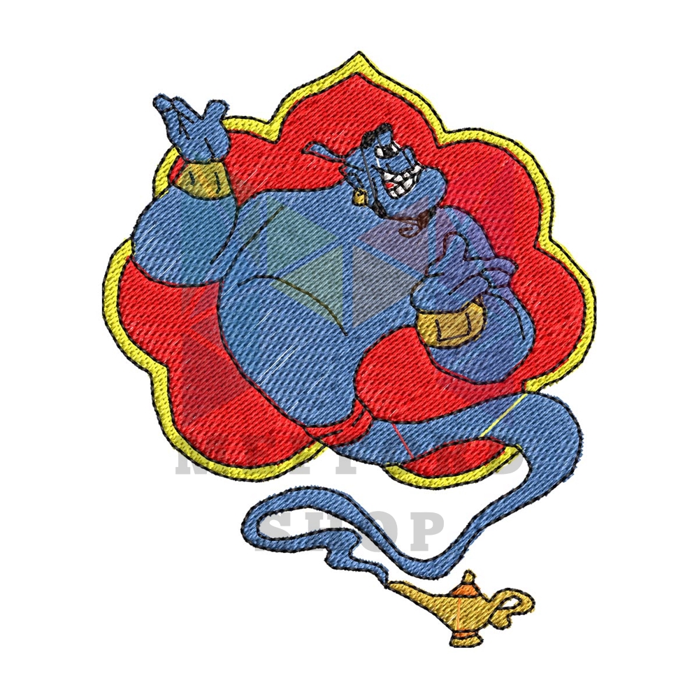 Magic Oil Lamp Genie Embroidery Png | Inspire Uplift
