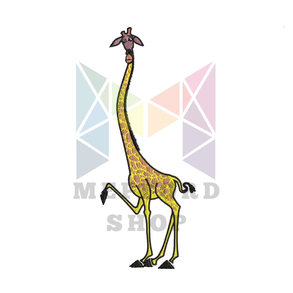 Madagascar Giraffe Melman Embroidery | Inspire Uplift