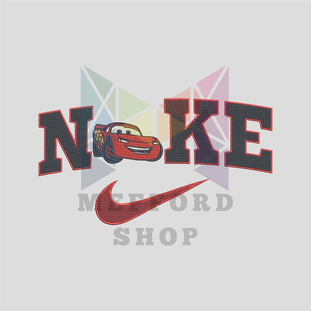 Lightning McQueen Nike embroidery design, logo embroidery, N | Inspire ...