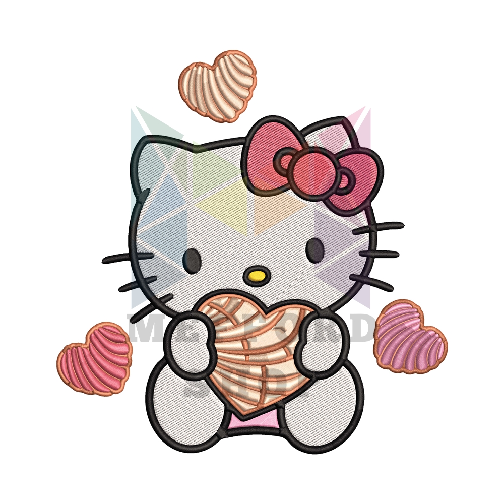 Concha Hello Kitty Embroidery Design Png | Inspire Uplift