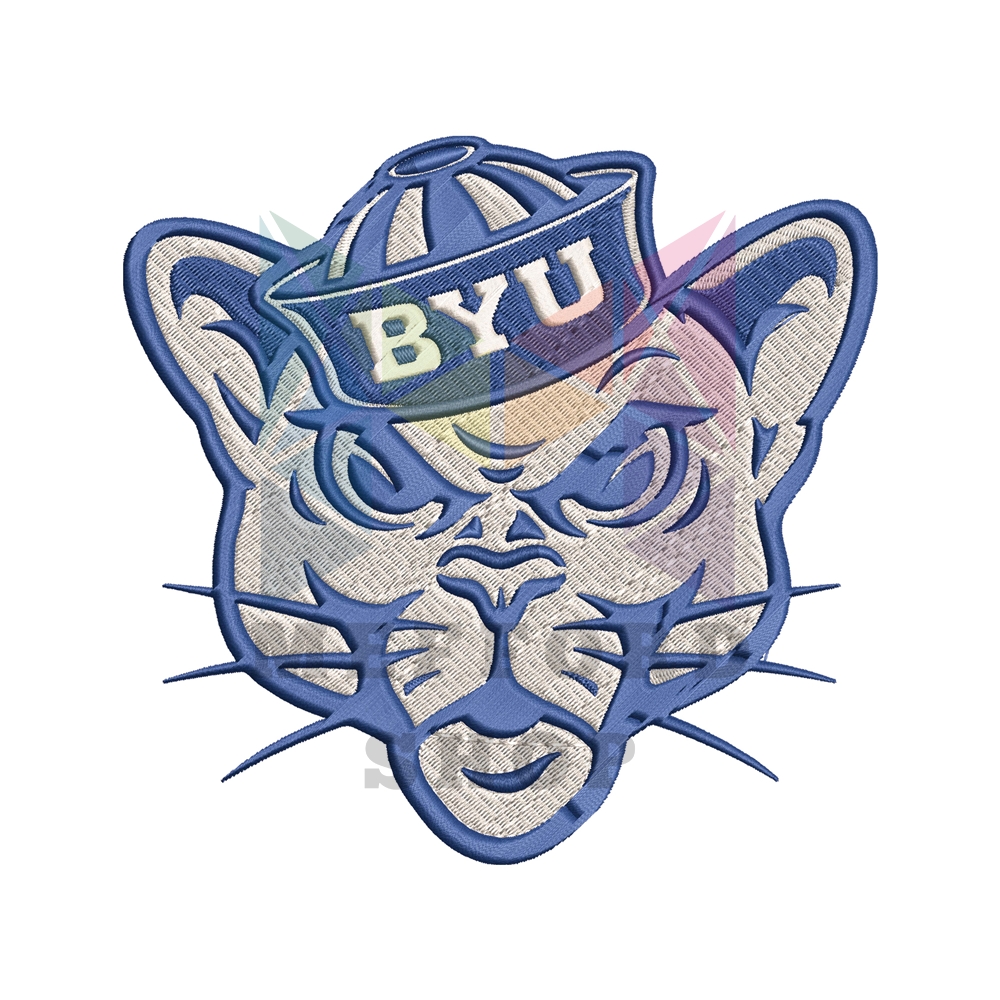 BYU Cougars Mascot Embroidery Design Png | Inspire Uplift