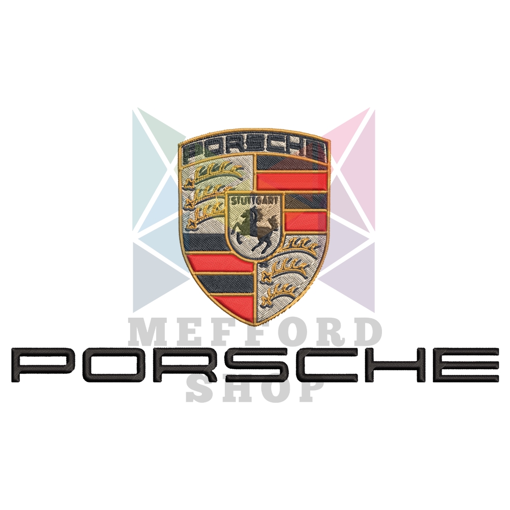 Porsche Car Logo Embroidery Design Png | Inspire Uplift
