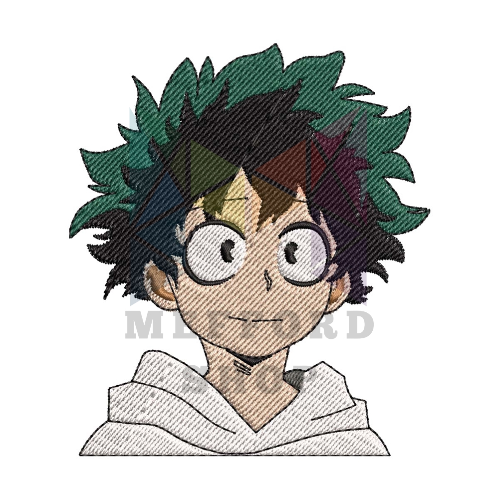Midoriya Izuku Anime embroidery design png | Inspire Uplift