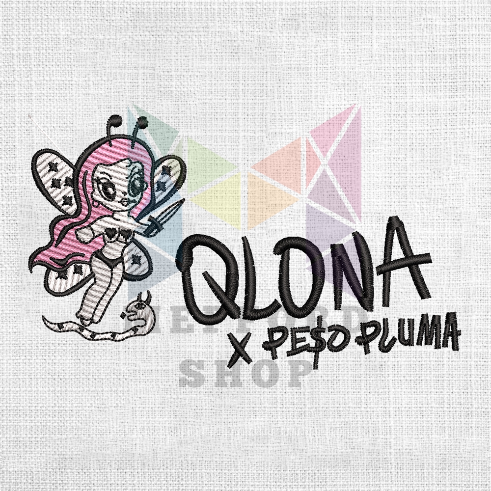 QLONA Karol G Devil Angel x Peso Pluma Embroidery | Inspire Uplift