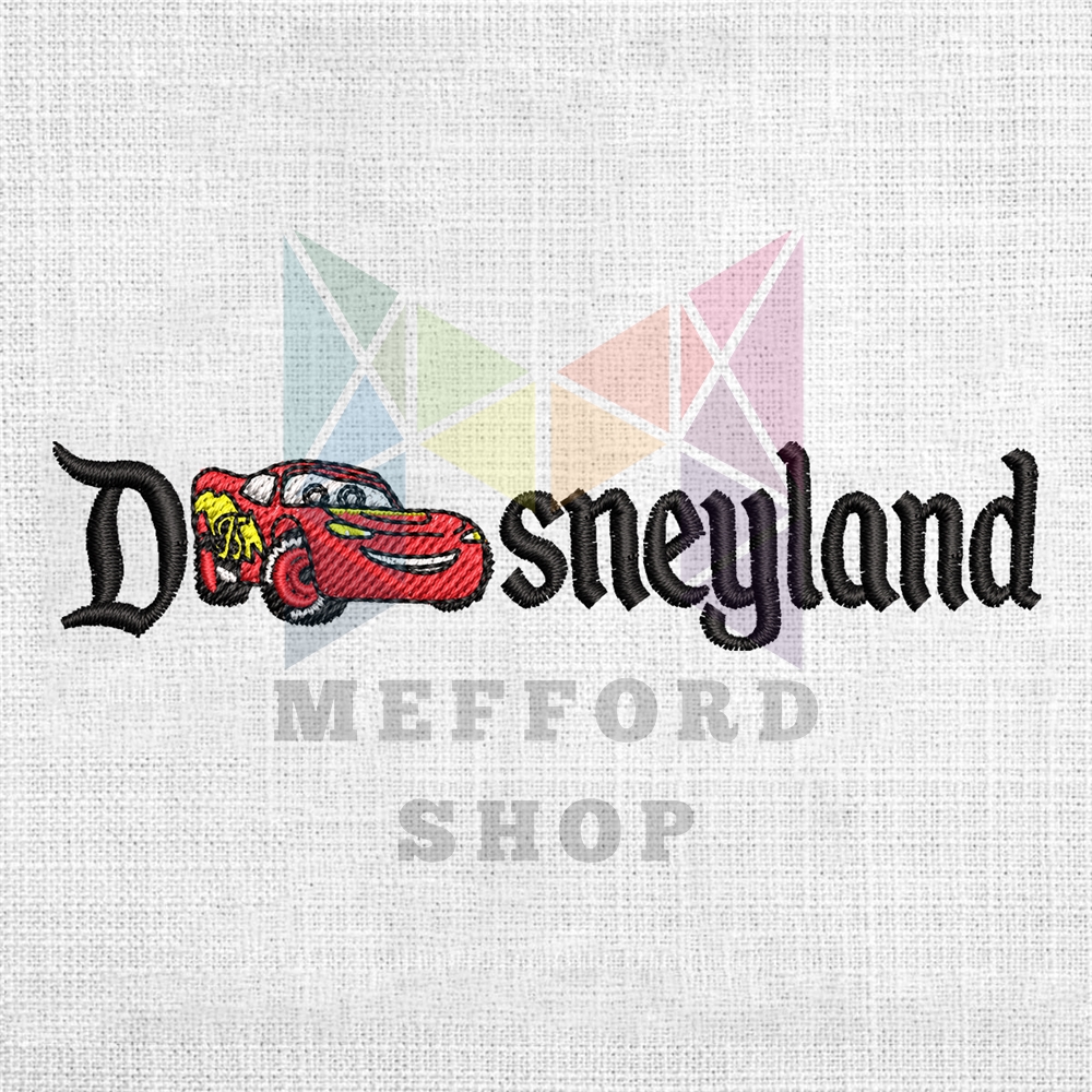 Disneyland Pixar Cars Lightning McQueen Embroidery Design | Inspire Uplift